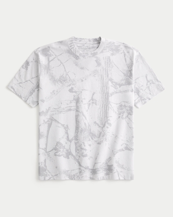 Men's Boxy Heavyweight Camo Crew T-Shirt | Men's Tops | HollisterCo.com