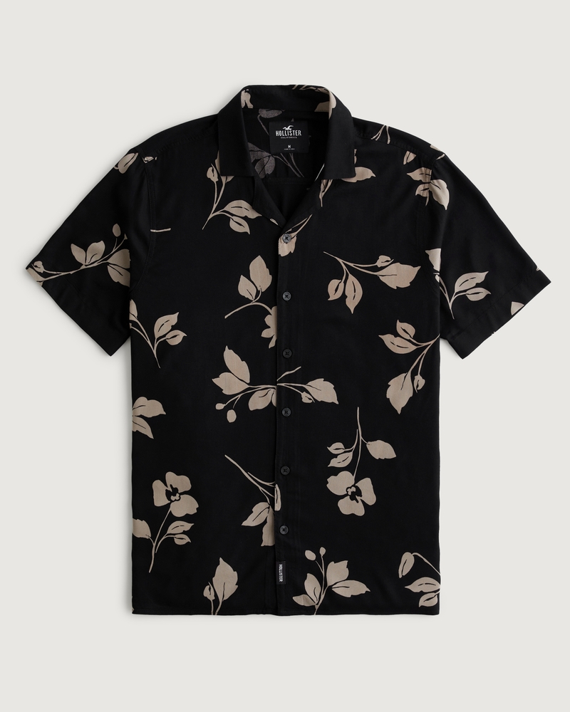 Men's Relaxed Short-Sleeve Pattern Shirt | Men's Tops | HollisterCo.com