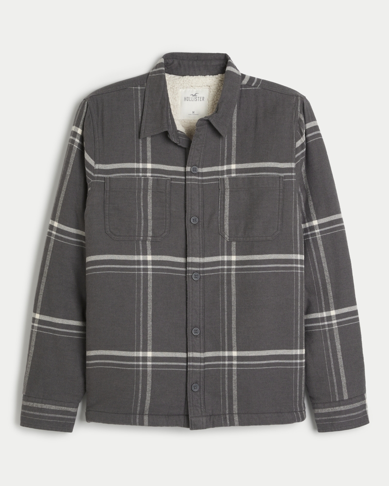 Men's Faux Shearling-Lined Shacket | Men's Sale | HollisterCo.com