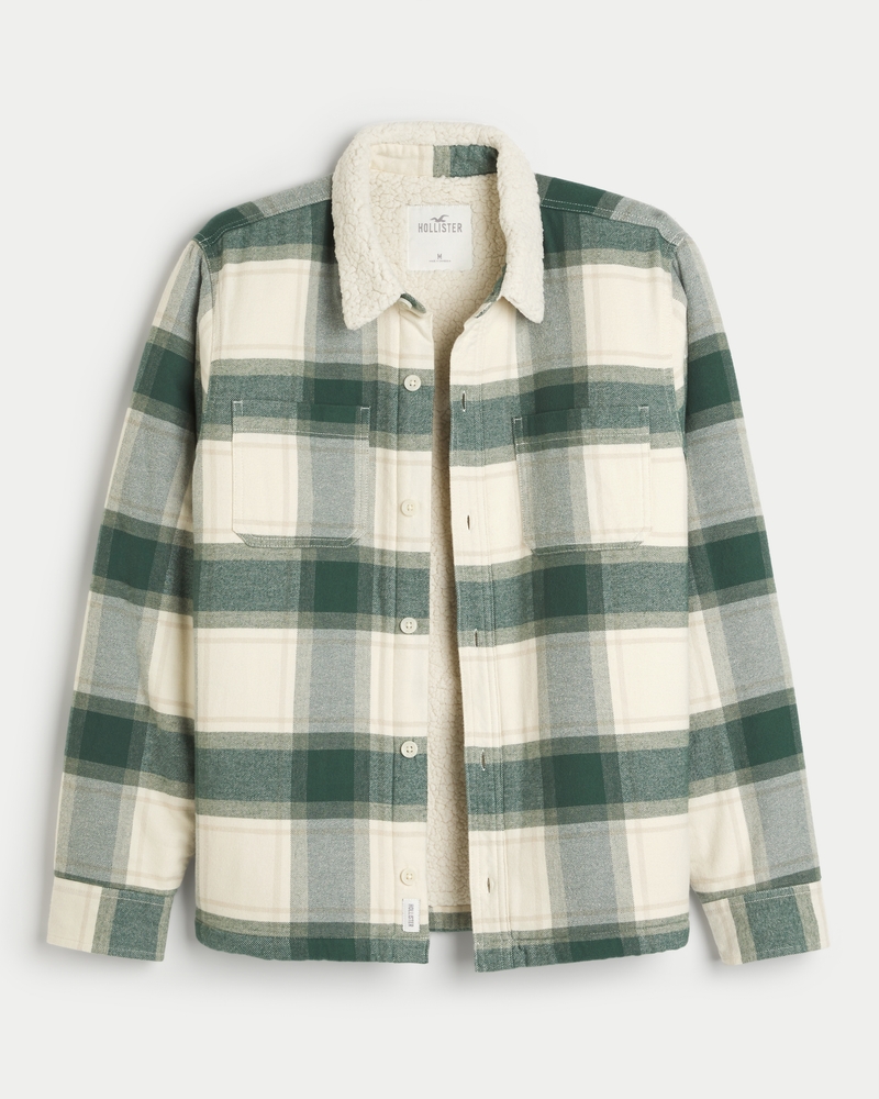 Men's Faux Shearling-Lined Shacket | Men's | HollisterCo.com