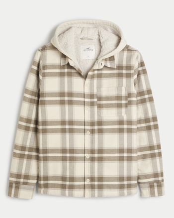 Men's Faux Shearling-Lined Shacket | Men's Tops | HollisterCo.com