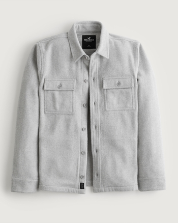 Men's Brushed Flannel Shirt Jacket | Men's Clearance | HollisterCo.com