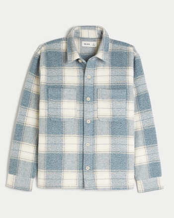 Hombres Oversized Brushed Shacket | Hombres HCo Men's NWU | HollisterCo.com
