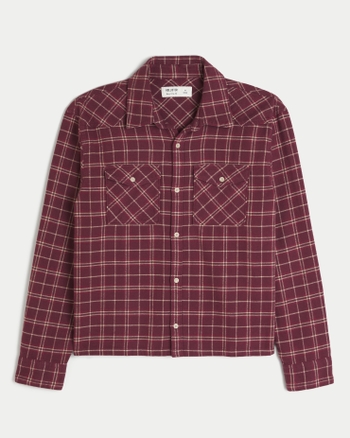 Men's Crop Flannel Shirt | Men's Clearance | HollisterCo.com