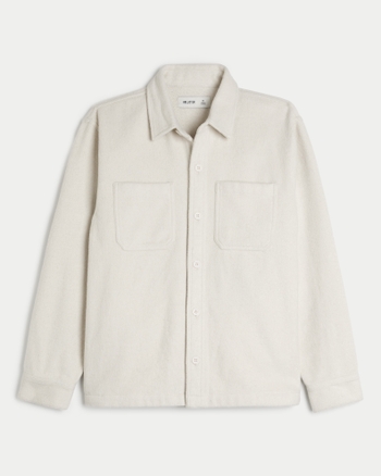 Men's Cozy Brushed Shacket | Men's Tops | HollisterCo.com