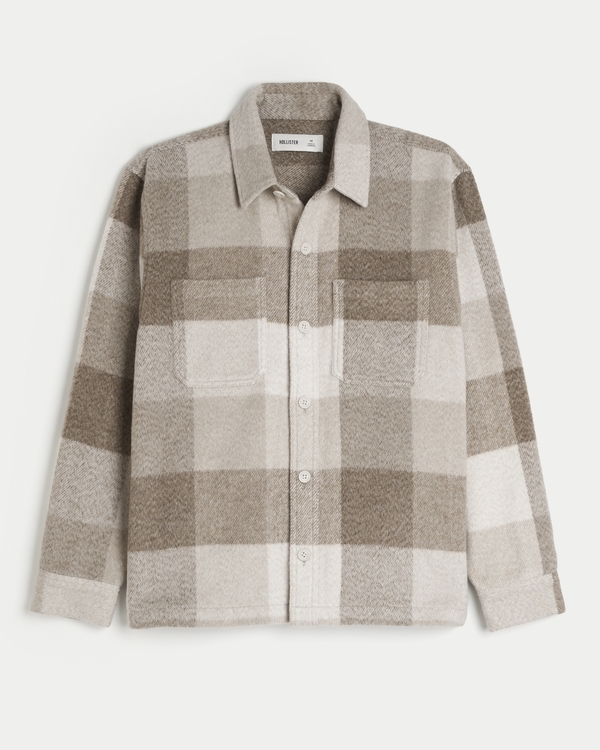 Men's Button Up Shirts: Plaid, Checkered & Flannel | Hollister Co.