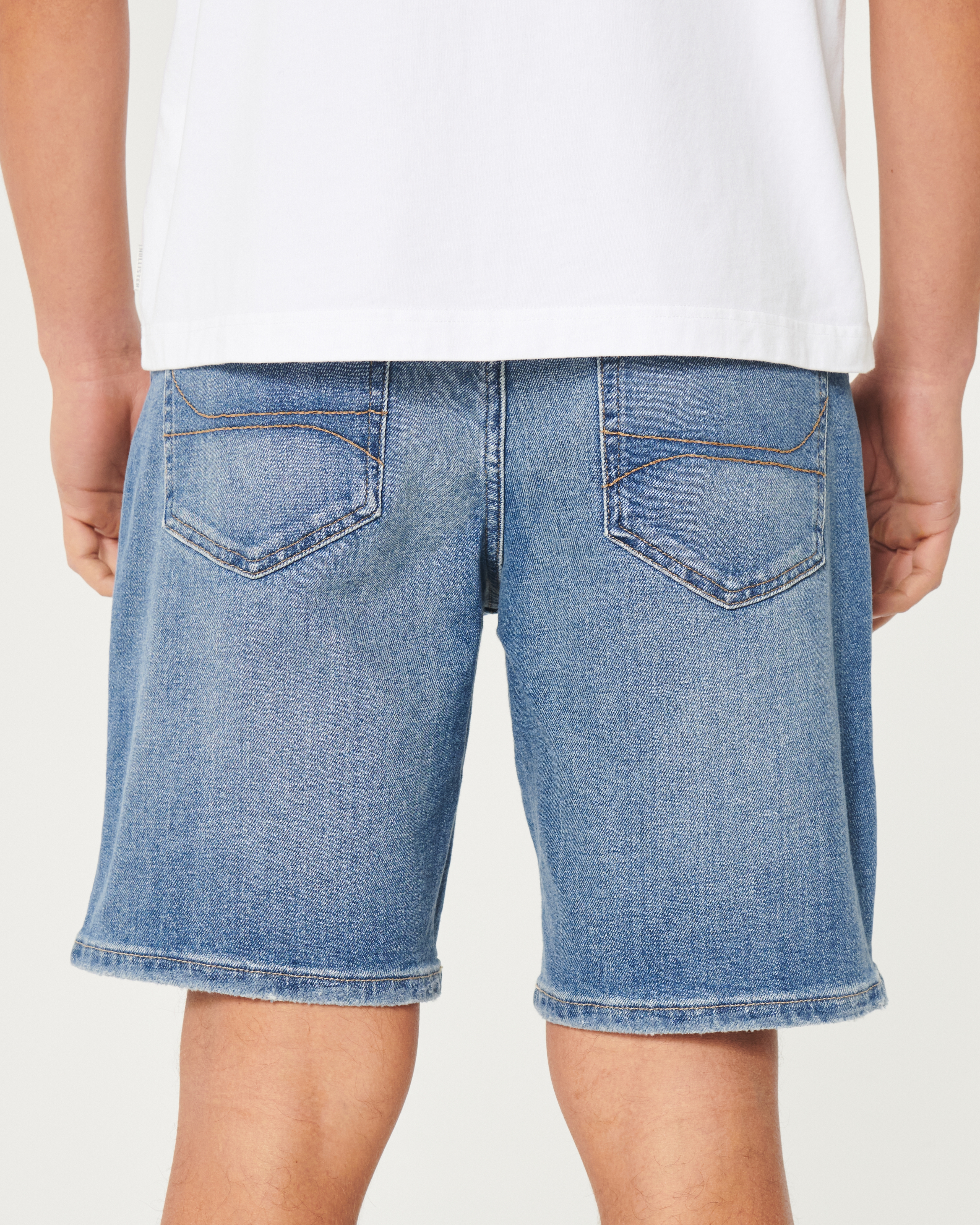 Men s Light Wash Loose Denim Shorts 9 Men s Clearance HollisterCo