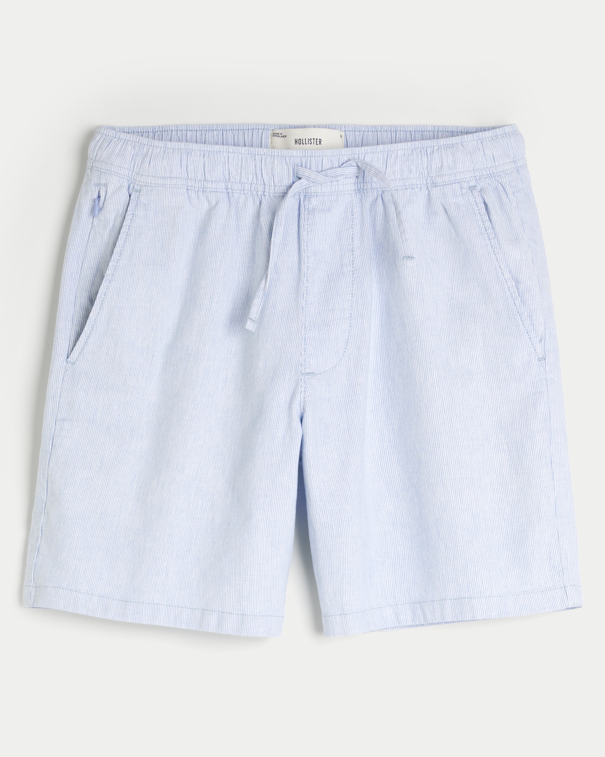 Men s Flex Waist Linen Blend Pull On Shorts 8 Men s Clearance HollisterCo