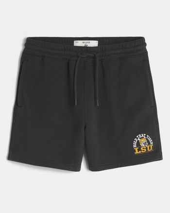 Men's Mid-Thigh Fleece LSU Tigers Graphic Shorts | Men's Bottoms ...