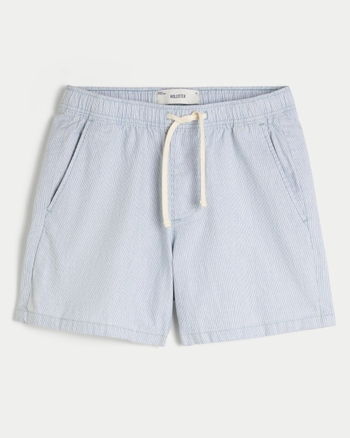 Men's Mid-Thigh Linen-Blend Pull-On Shorts | Men's | HollisterCo.com