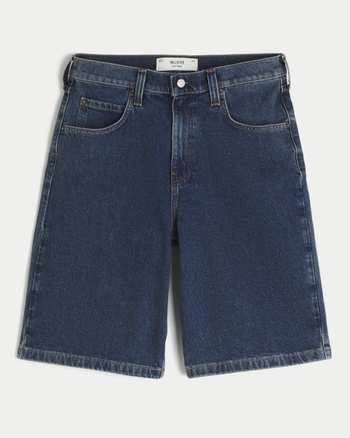 Men's Dark Wash Super Baggy Jean Shorts | Men's Clearance | HollisterCo.com
