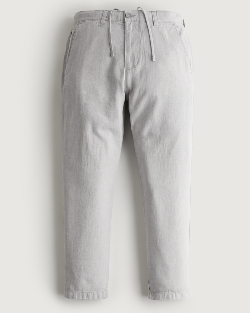 Men's Linen Blend Slim Pull-On Pants | Men's Bottoms | HollisterCo.com