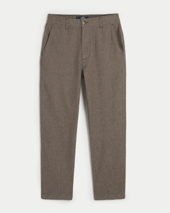 Men's Slim Straight Linen-Blend Pull-On Pants | Men's Bottoms ...