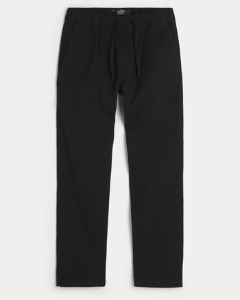 Men's Linen-Blend Slim Straight Pull-On Pants | Men's Bottoms ...