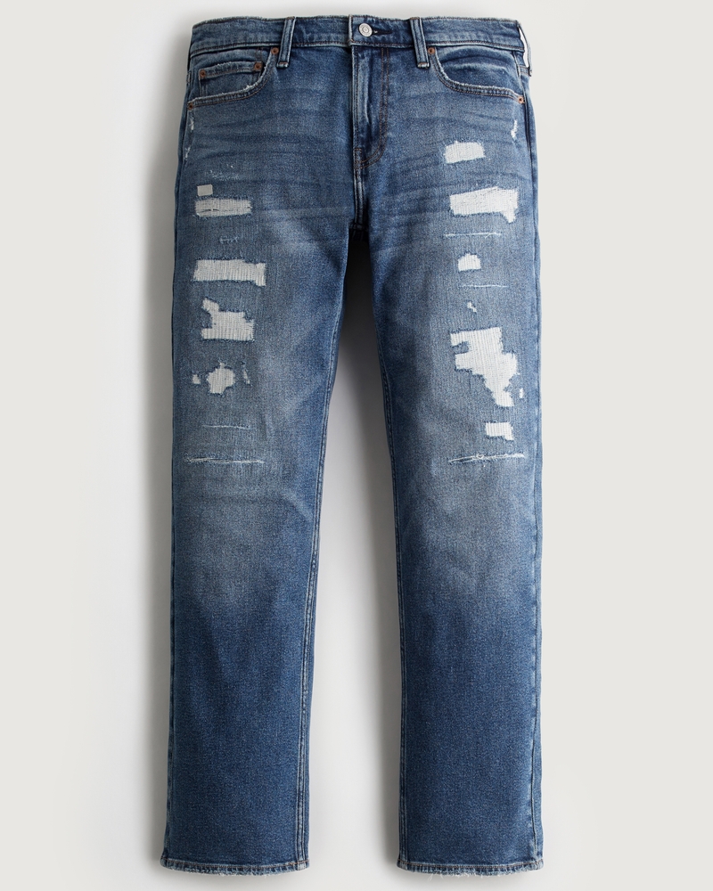 Gender Inclusive Repaired Medium Wash Vintage Straight Jeans | Gender ...