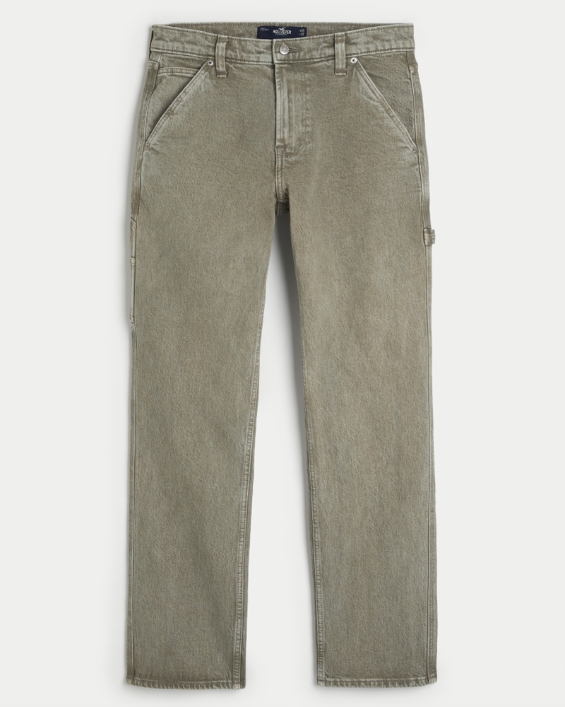 Men's Green Signature Straight Carpenter Jeans | Men's Bottoms ...