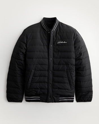 Men's Sherpa-Lined Puffer Bomber Jacket | Men's Clearance | HollisterCo.com