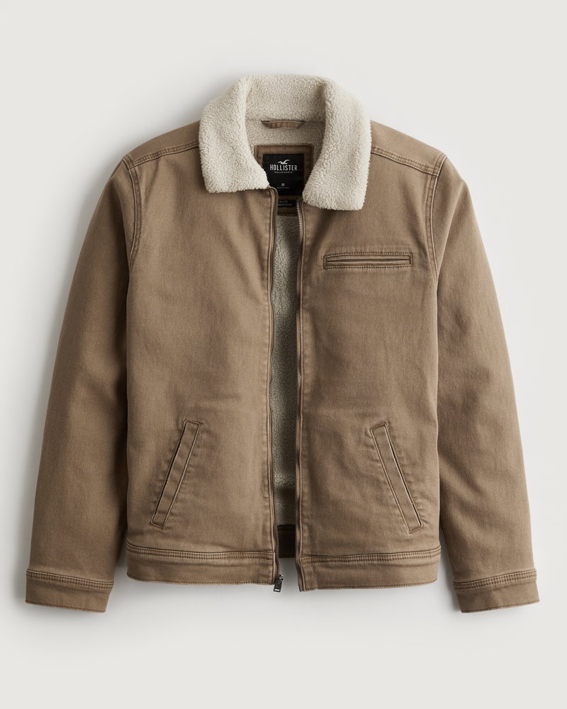 Men's Sherpa-Lined Trucker Jacket | Men's New Arrivals | HollisterCo.com
