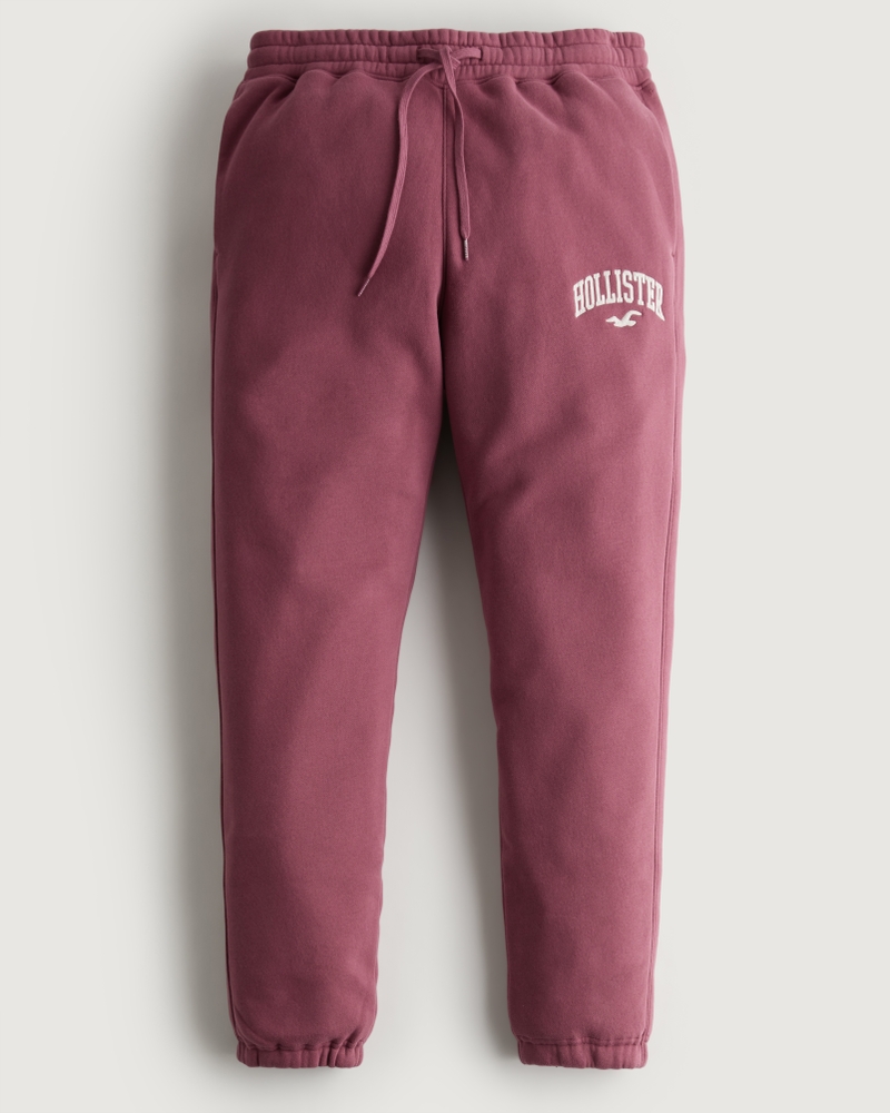 Hombres Pantalones tipo jogging holgados de polar con logo | Hombres ...