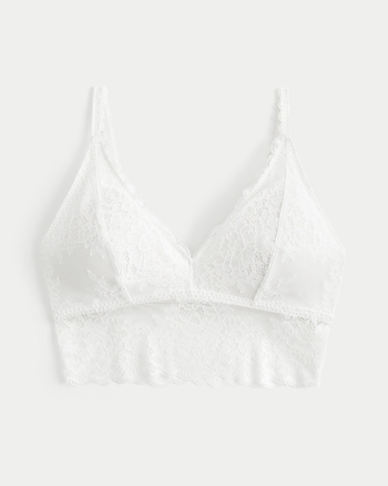 Women's Lace Longline Triangle Bralette | Women's Bralettes & Sports ...