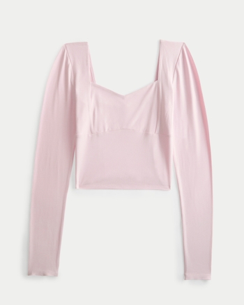 Women's Long-Sleeve Seamless Portrait Neck Top | Women's New Arrivals ...