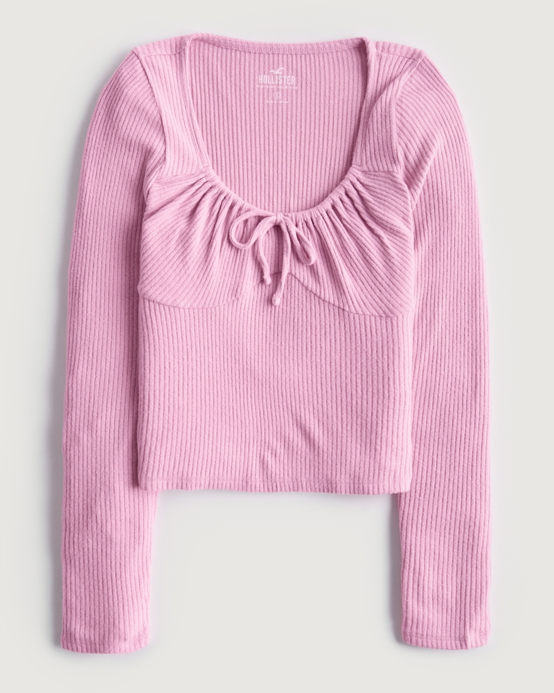 Women's Cozy Ribbed Top | Women's Tops | HollisterCo.com