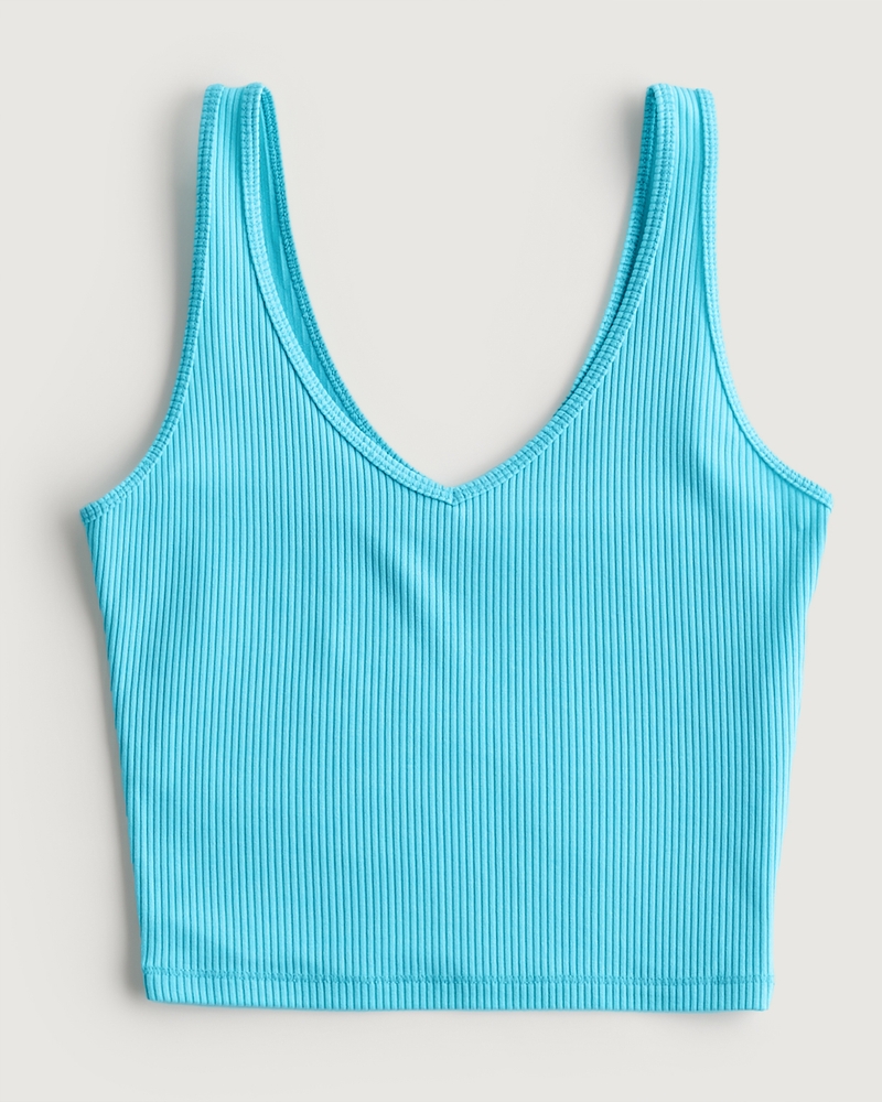 Women's Seamless Ribbed Fabric V-Neck Tank | Women's Sale | HollisterCo.com