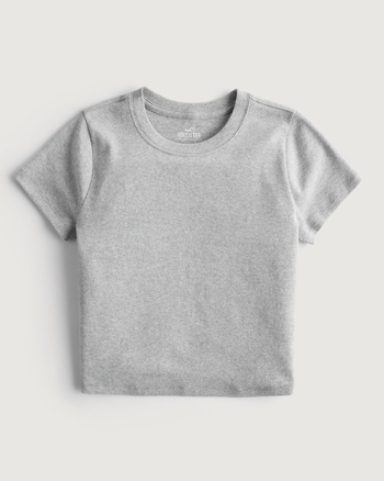 Women's Cotton Crew Baby Tee | Women's Clearance | HollisterCo.com