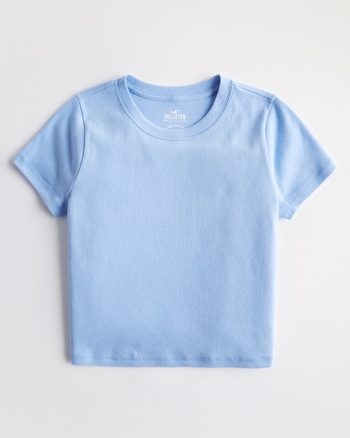 Women's Cotton Crew Baby Tee | Women's | HollisterCo.com