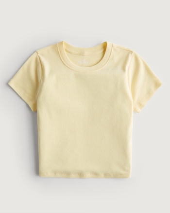 Women's Cotton Crew Baby Tee | Women's | HollisterCo.com