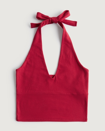 Women's V-Neck Halter Top | Women's Clearance | HollisterCo.com