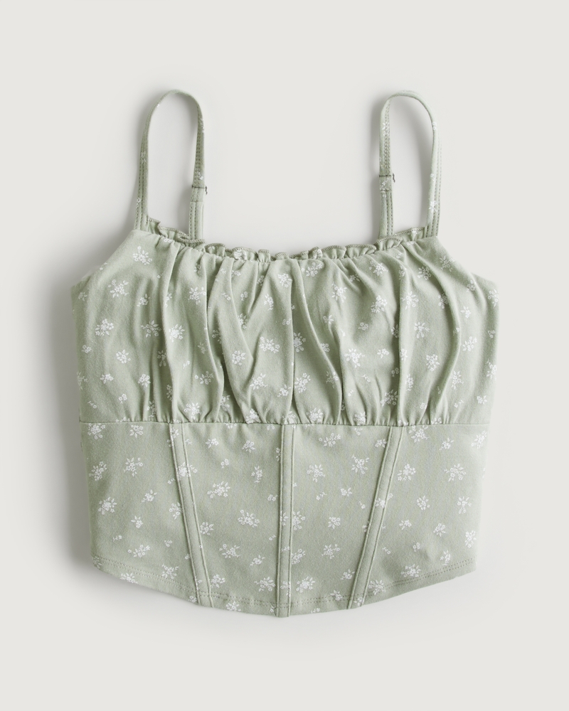 Women's Ruched Bust Corset Top | Women's Tops | HollisterCo.com