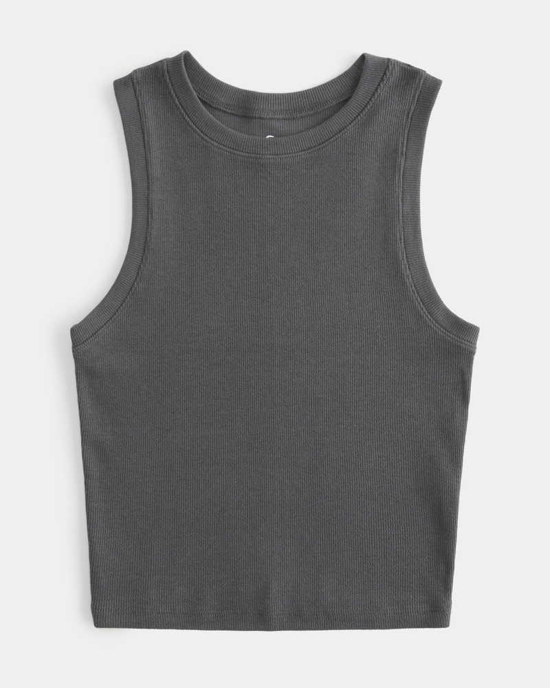Women's Ribbed High-Neck Tank | Women's | HollisterCo.com