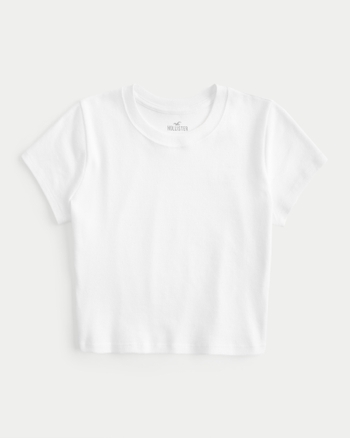 Women's Short-Sleeve Crew Baby Tee | Women's Clearance | HollisterCo.com