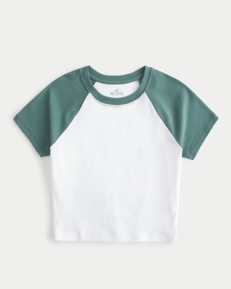 Women's Short-Sleeve Crew Baby Tee | Women's Clearance | HollisterCo.com