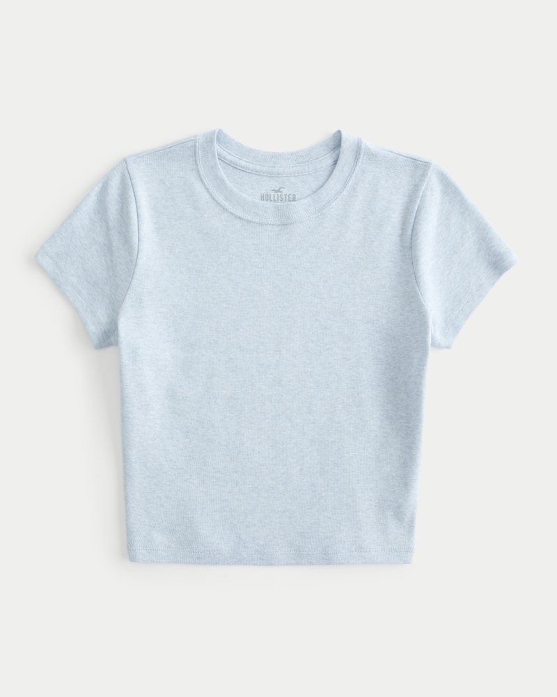 Women's Cotton Crew Baby Tee | Women's | HollisterCo.com