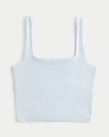 Women's Soft Stretch Seamless Fabric Square-Neck Tank | Women's ...