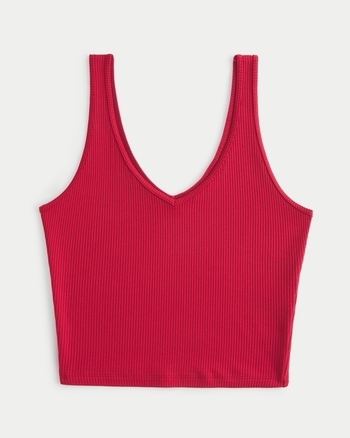 Summer Rotation Ribbed Seamless Fabric V-Neck Tank | Summer Rotation ...