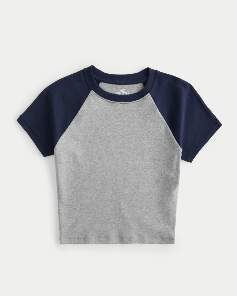Women's Short-Sleeve Crew Baby Tee | Women's Tops | HollisterCo.com