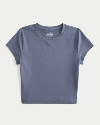 Women's Seamless Fabric Crew Baby Tee | Women's Tops | HollisterCo.com