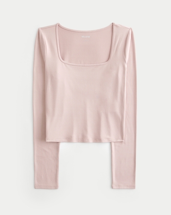 Women's Soft Stretch Seamless Fabric Square-Neck Top | Women's Clearance | HollisterCo.com