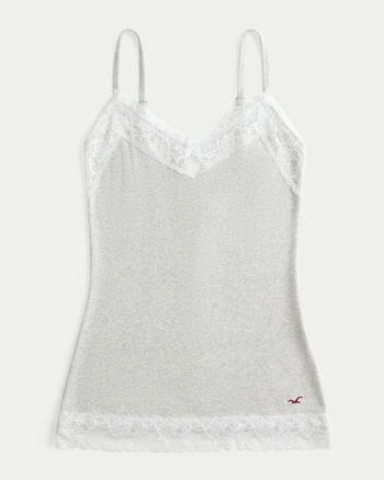 Women's Lace Trim Layering Cami | Women's | HollisterCo.com