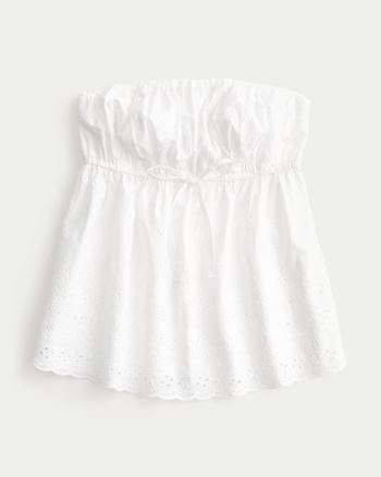 Women's Easy Eyelet Strapless Top | Women's Tops | HollisterCo.com