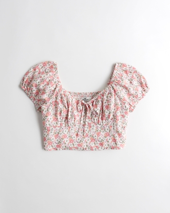 Girls Ruched Sweetheart Top | Girls Tops | HollisterCo.com