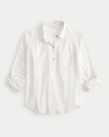 Women's Easy Popover Shirt | Women's Tops | HollisterCo.com