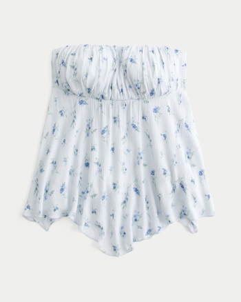 Women's Strapless Handkerchief Hem Top | Women's Tops | HollisterCo.com