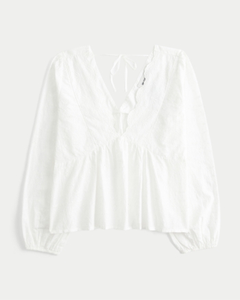 Women's Easy Eyelet Lace Babydoll Top | Women's Sale | HollisterCo.com