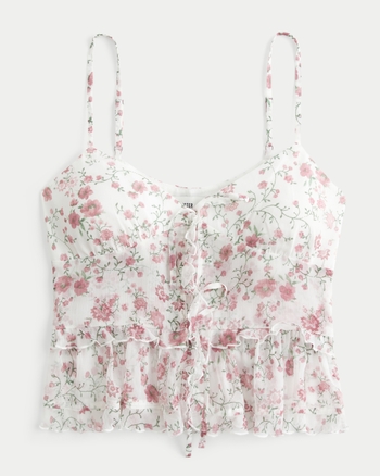Dames Cami van chiffon met ruches | Dames Tops | HollisterCo.com