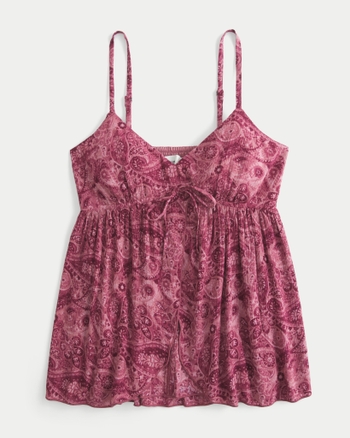 Women's Crinkle Flyaway Babydoll Top | Women's Tops | HollisterCo.com