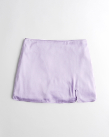 Girls High Rise Satin Mini Skirt Girls Bottoms